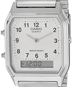 Casio General Men's Watches Digital-Analog Combination with 10 Year Battery Life AQ-230A-7BMQ - WW, White (AQ-230A-7B)