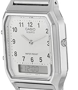 Casio General Men's Watches Digital-Analog Combination with 10 Year Battery Life AQ-230A-7BMQ - WW, White (AQ-230A-7B)