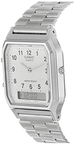 Casio General Men's Watches Digital-Analog Combination with 10 Year Battery Life AQ-230A-7BMQ - WW, White (AQ-230A-7B)