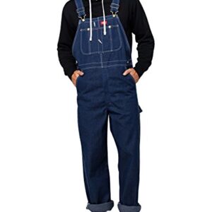 Dickies mens Bib overalls and coveralls workwear apparel, Indigo Rigid, 36W x 30L US