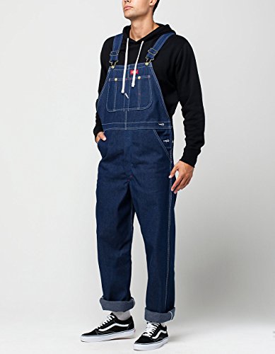 Dickies mens Bib overalls and coveralls workwear apparel, Indigo Rigid, 36W x 30L US