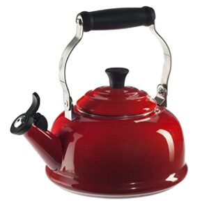 Le Creuset Enamel On Steel Whistling Tea Kettle, 1.7 qt., Cerise