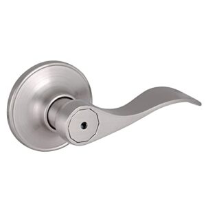 Design House 700492 Springdale Privacy Bed and Bath Door Lever Satin Nickel