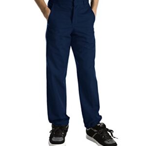 Dickies Boys' Big Flex Waist Flat Front Pants, Dark Navy, 12