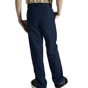 Dickies Boys' Big Flex Waist Flat Front Pants, Dark Navy, 12