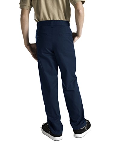 Dickies Boys' Big Flex Waist Flat Front Pants, Dark Navy, 12