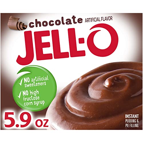 Jell-O Chocolate Instant Pudding & Pie Filling Mix, 5.9 oz Box, As Seen on TikTok