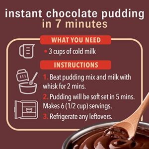 Jell-O Chocolate Instant Pudding & Pie Filling Mix, 5.9 oz Box, As Seen on TikTok