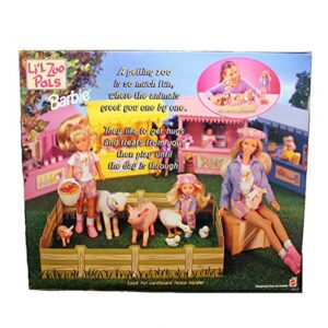 barbie li'l zoo pals gift set w barbie, kelly & stacie dolls (1998)