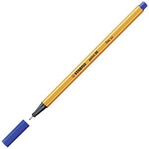 STABILO Point 88 FINELINER Pigment Liner 88/41 (Pack of 3) - Blue