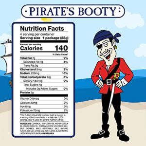 Pirate's Booty Aged White Cheddar Cheese Puffs, Gluten Free, Halloween Snacks for Kids, Healthy Kids Snacks, 4oz Grocery Size Snack Bag