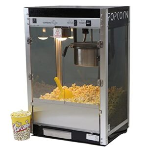 Paragon Contempo Pop 8 Ounce Popcorn Machine for Professional Concessionaires Requiring Commercial Quality High Output Popcorn Equipment, Black and Chrome