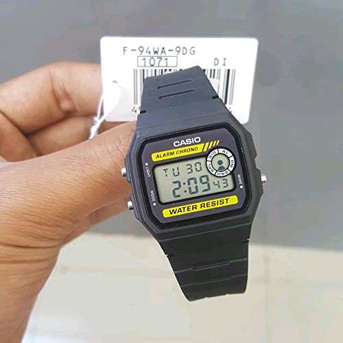 Casio F-94Wa-9Dg Men's Digital Multi-Function Black Rubber Watch