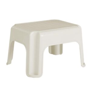 Rubbermaid Roughneck Step-Stool, Bisque, Lightweight, Holds up to 300 pounds, Ideal for Kitchen-Bath, Skid-Resistant