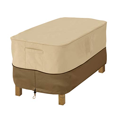 Classic Accessories Veranda Water-Resistant 38 Inch Rectangular Patio Ottoman/Side Table Cover, Outdoor Table Cover, Polyester