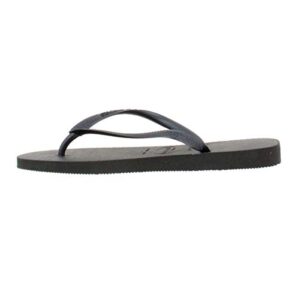 havaianas slim women's slippers, black,7/8 us women