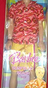 Barbie Surf's Up Beach 12 Inch Doll - Ken in Hawaian Orange Shirt and Yellow Trunks with Sunglasses and Bracelet