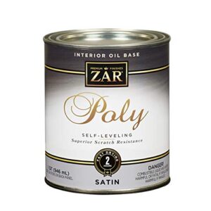 zar 32912 zar ultra polyurethane clear interior wood finish, satin - quart