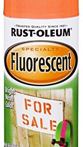 Rust-Oleum 1954830 Specialty Fluorescent Spray Paint, 11 Ounce, Orange, 11 Fl Oz