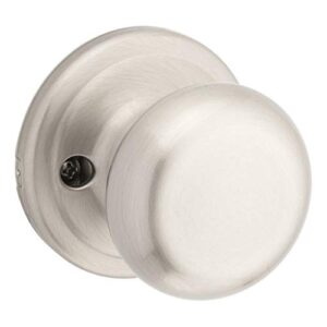 kwikset juno half-dummy door knob with microban antimicrobial protection in satin nickel - 97880-668