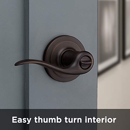 Kwikset Tustin Entry Lever featuring SmartKey in , Venetian Bronze/Standard Packaging