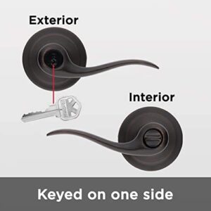 Kwikset Tustin Entry Lever featuring SmartKey in , Venetian Bronze/Standard Packaging