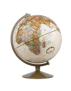 replogle globes franklin world globe, antique ocean, 12-inch diameter,over 4,000 place names