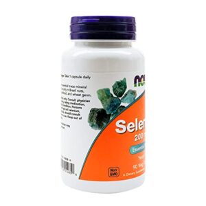 NOW Supplements, Selenium (L-Selenomethionine) 200 mcg, Essential Mineral*, 90 Veg Capsules