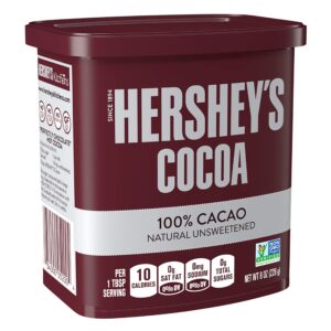 hershey's natural unsweetened cocoa powder can, 8 oz