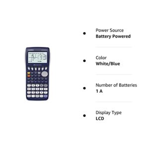 Casio fx-9750GII Graphing Calculator with icon based menu. Color white.