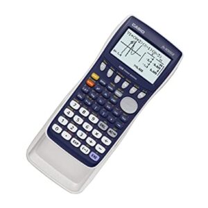 Casio fx-9750GII Graphing Calculator with icon based menu. Color white.