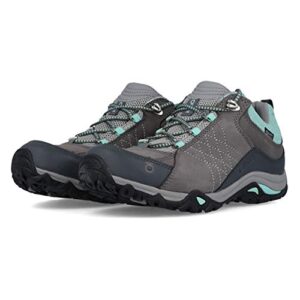 oboz sapphire low b-dry hiking shoe - women's charcoal/beach glass 8.5 wide