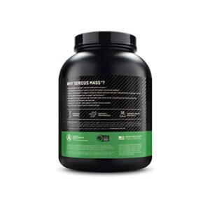 Optimum Nutrition Serious Mass Weight Gainer Protein Powder, Vitamin C, Zinc and Vitamin D for Immune Support, Strawberry, 6 Pound (Packaging May Vary)