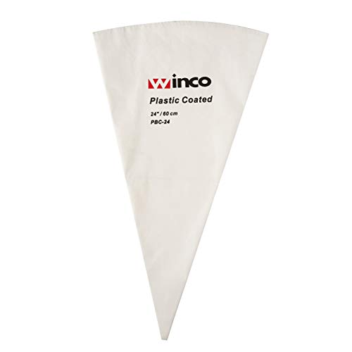 Winco PBC-24 Pastry Bag Cotton with Plastic Coating, 24-Inch,White,Medium