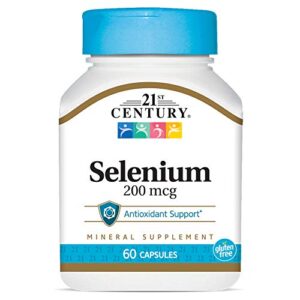 21st century selenium 200 mcg capsules, 60 count (pack of 2)