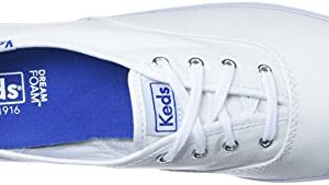 Keds Women's Champion Original Canvas Lace-Up Sneaker, White, 11 W US