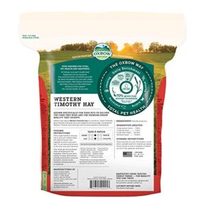 Oxbow Animal Health Western Timothy Hay - All Natural Hay for Rabbits, Guinea Pigs, Chinchillas, Hamsters & Gerbils - 15 oz.