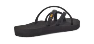 teva women's olowahu flip-flop - 9 b(m) us - mix black on black