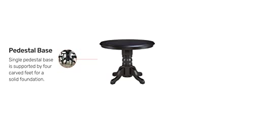 Classic Black 42" Round Pedestal Dining Table by Home Styles