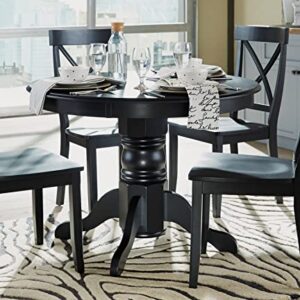 Classic Black 42" Round Pedestal Dining Table by Home Styles