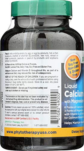 Phyto-Therapy Liquid Calcium, 1000 Mg, 90 Count