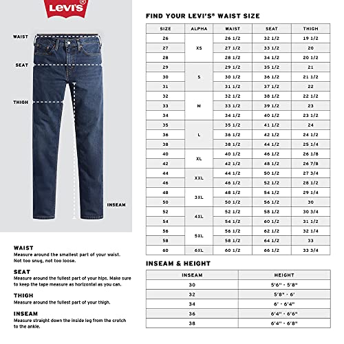 Levi's Men's 550 Relaxed Fit Jeans (Also Available in Big & Tall), Dark Stonewash, 34W x 32L