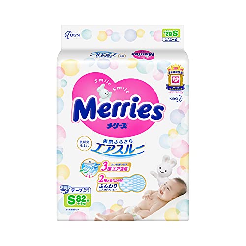 kao merries Diapers Size s 82 Sheets 4-8kg