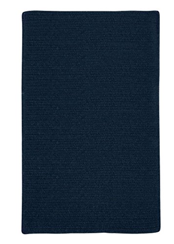 Colonial Mills Courtyard Rectangular 4' x 6' Braided Modern Area Rug In Blue Solid