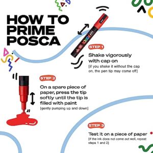 Posca Marker 1M in Black, Posca Pens for Art Supplies, School Supplies, Rock Art, Fabric Paint, Fabric Markers, Paint Pen, Art Markers, Posca Paint Markers