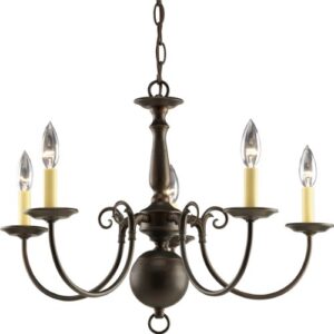 progress lighting p4346-20 americana chandeliers, 23-1/2-inch diameter x 16-3/4-inch height, bronze