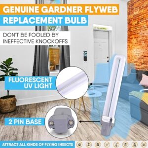 Gardner EL-22 FlyWeb Classic Fly Light Replacement Bulb, Fly Light for Indoors, Fly Web Light Lamp Replacement, UV Insect Light Traps, 9 Watt - Non-Zapper Insect Solution