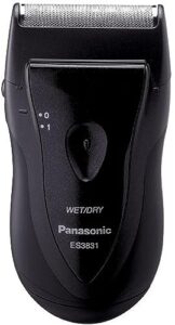 panasonic electric razor for men, cordless wet dry lightweight shaver with ergonomic grip, es3831k, black