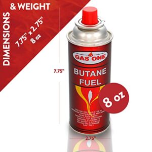 12 Butane Fuel GasOne Canisters for Portable Camping Stoves