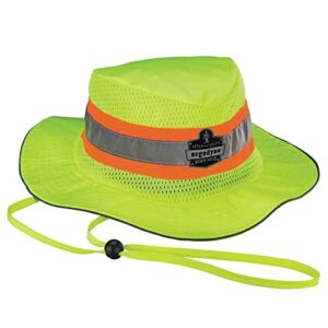 ergodyne unisex adult hi-vis ranger sun hat, lime, large-x-large us